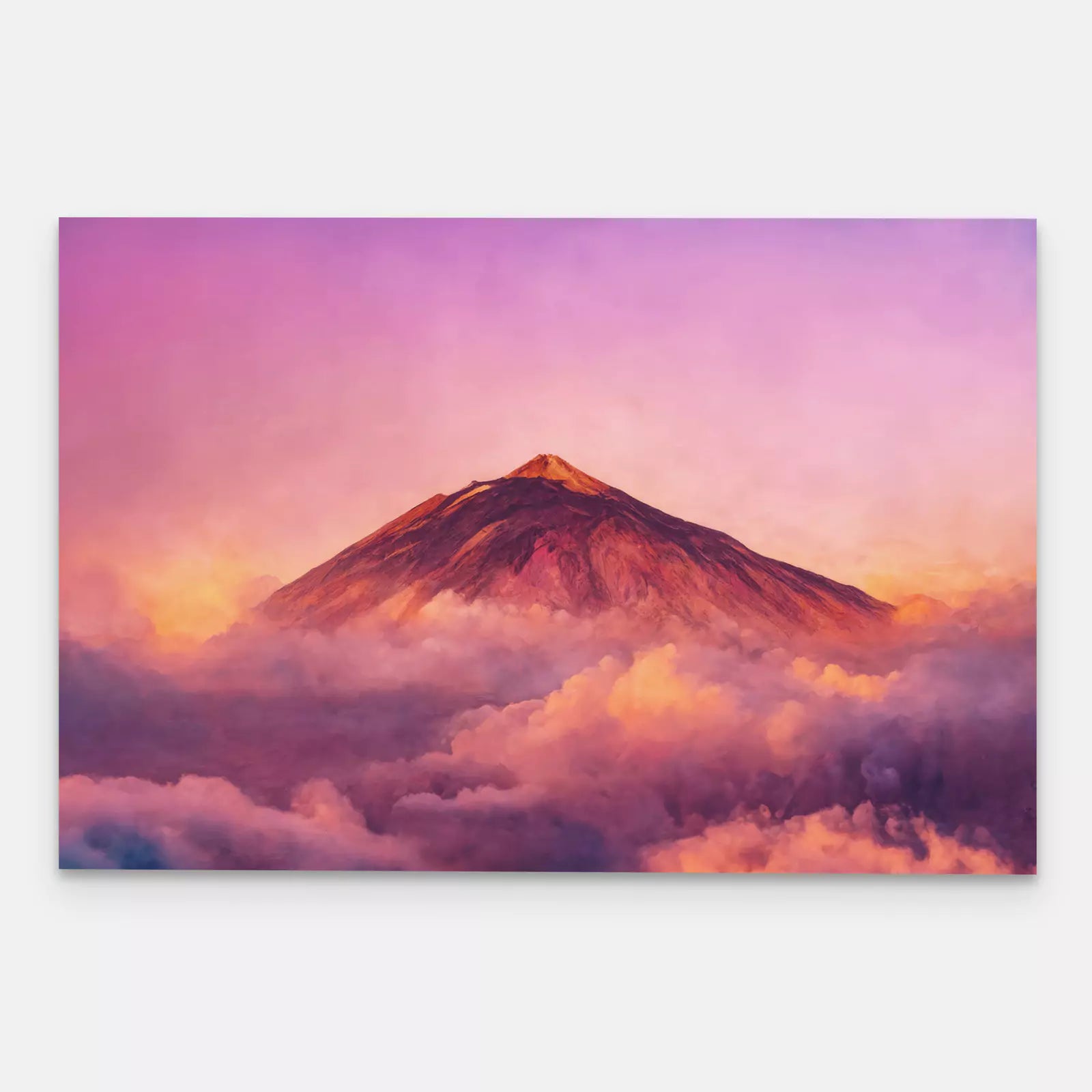 Tenerife - Canary Islands Wall Art | Mount Teide Watercolor Landscape ...